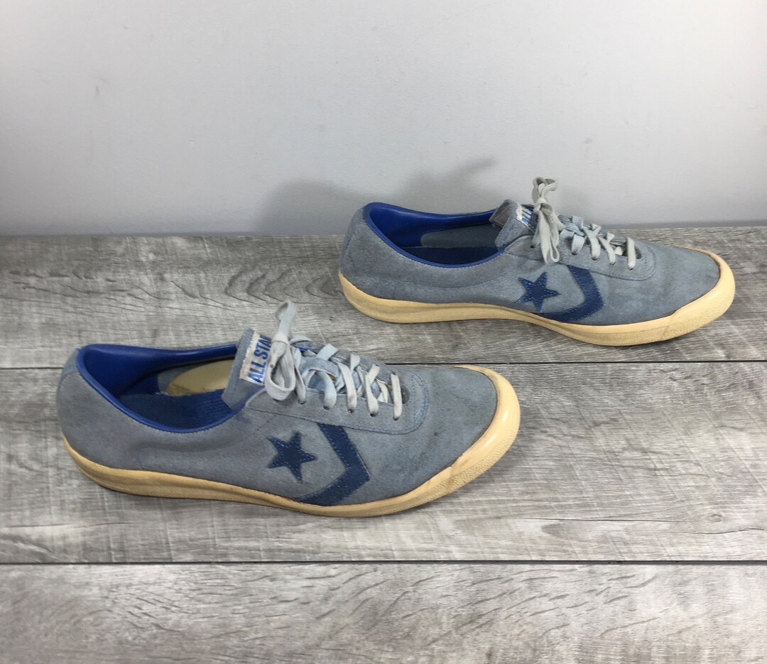 Vintage CONVERSE Chucks Made in Yugoslavia All Star Blue Suede Shoes ...