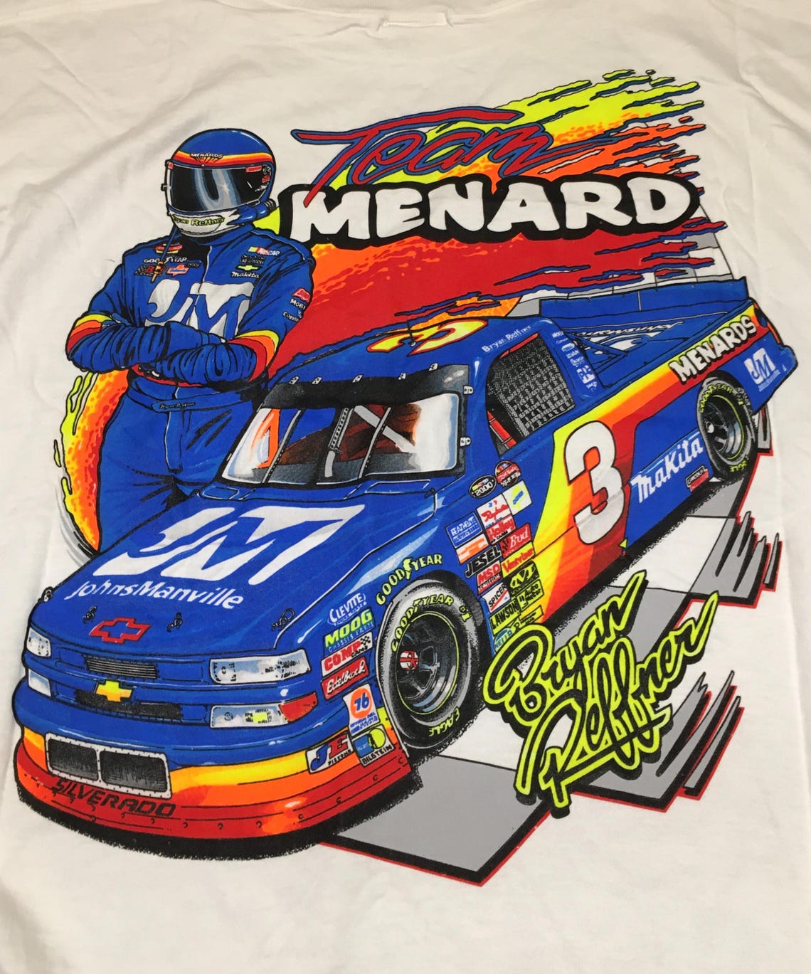 Bryan Reffner NASCAR Truck Race T Shirt Racing Vintage Fruit of the ...