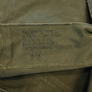 Vintage US ARMY Vietnam War Era BARRACK Laundry Duffle Duffel Bag Olive ...