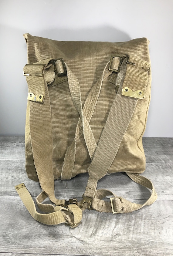 Vintage WWII WW2 Era Army Canvas Rucksack Backpack Fi… - Gem