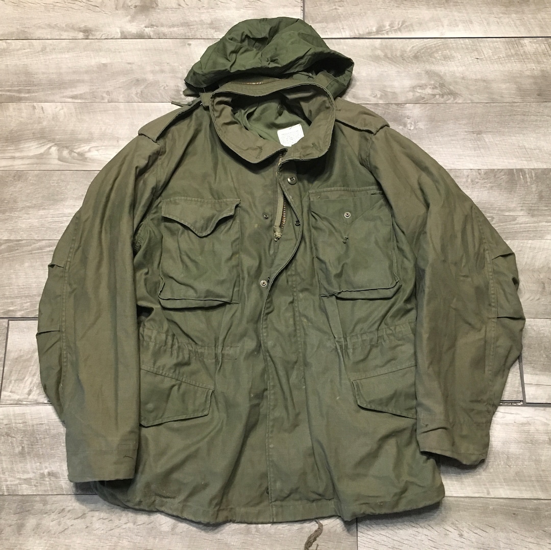 US Army M65 Military OG-107 Cold Weather Field Coat Jacket Vintage Size ...