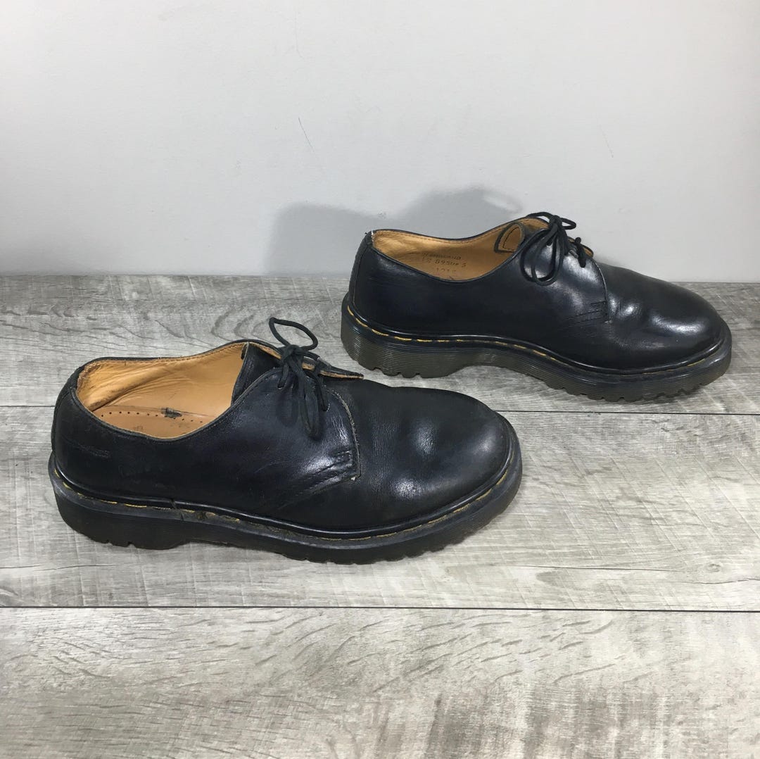 Vintage Dr. Martens Doc 1461 Smooth Black Leather Oxfords Women’s Soft ...