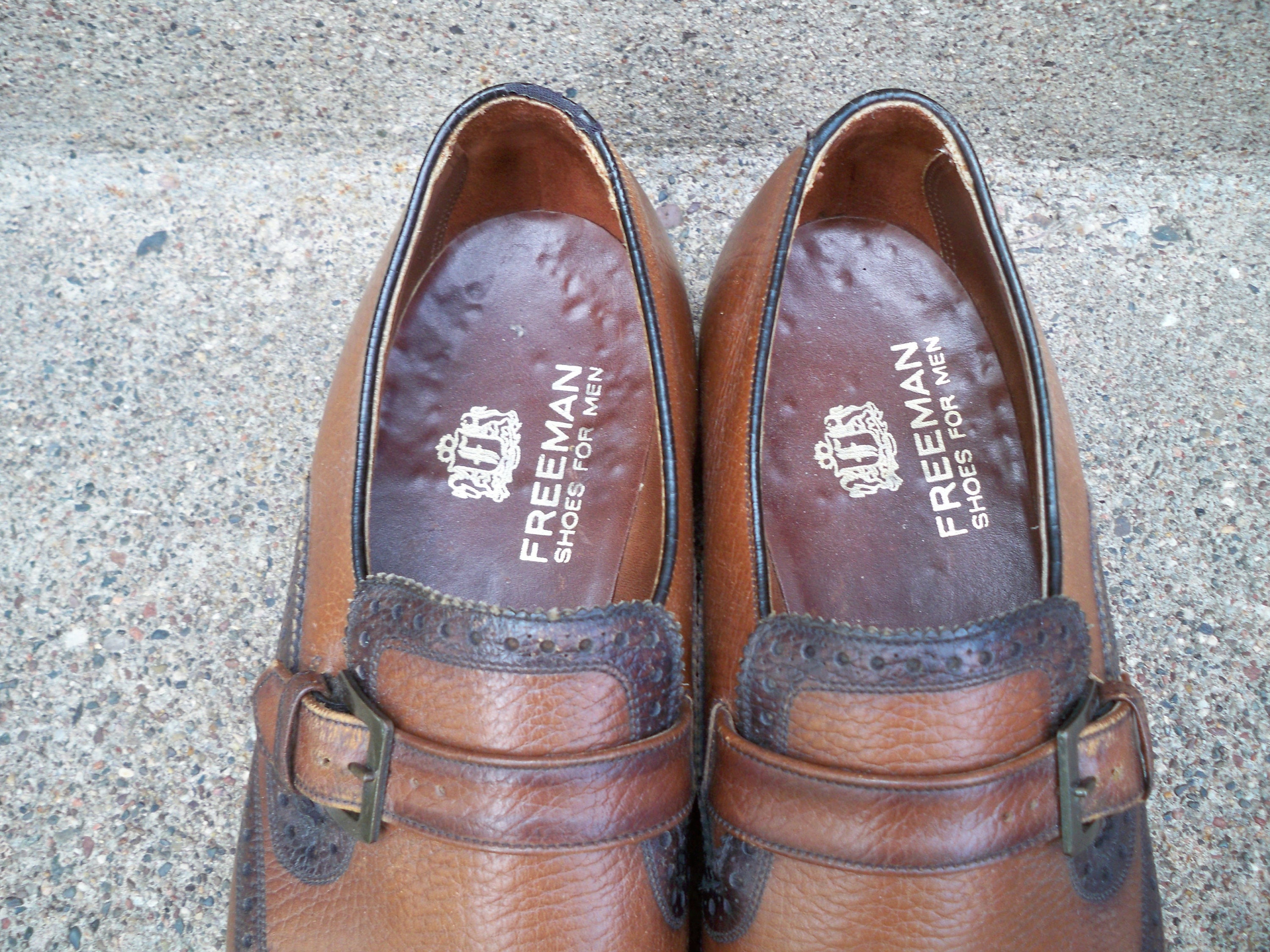 Vintage Freeman Shoes for Men Brown Leather Men's Wingtips Pimp ...