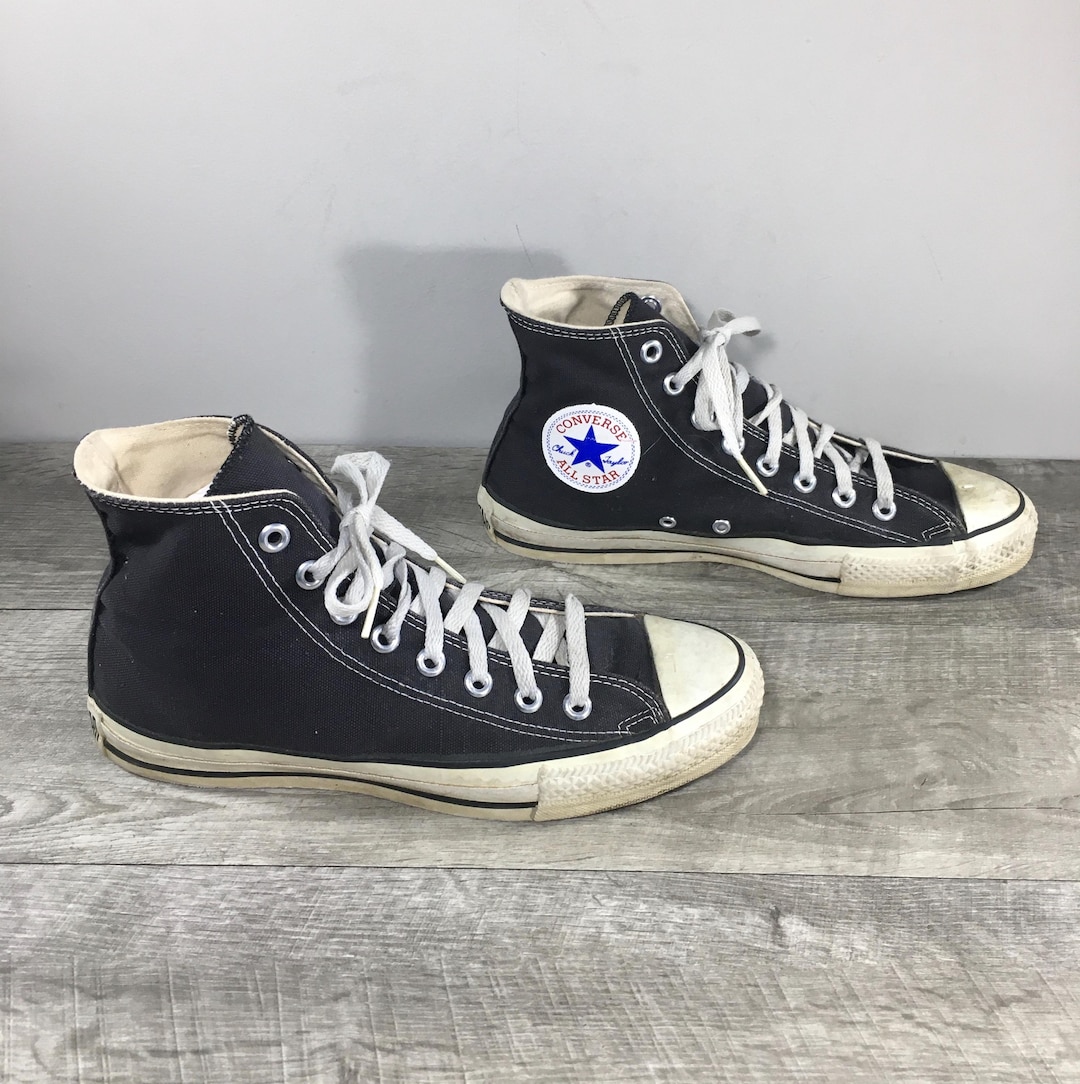 Vintage Converse All Star Chuck Taylor Black Canvas Mens High Top ...