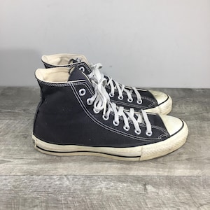 Vintage Converse All Star Chuck Taylor Black Canvas Mens High Top ...