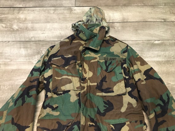 Vintage US Army Cold Weather Woodland Camouflage Camo… - Gem