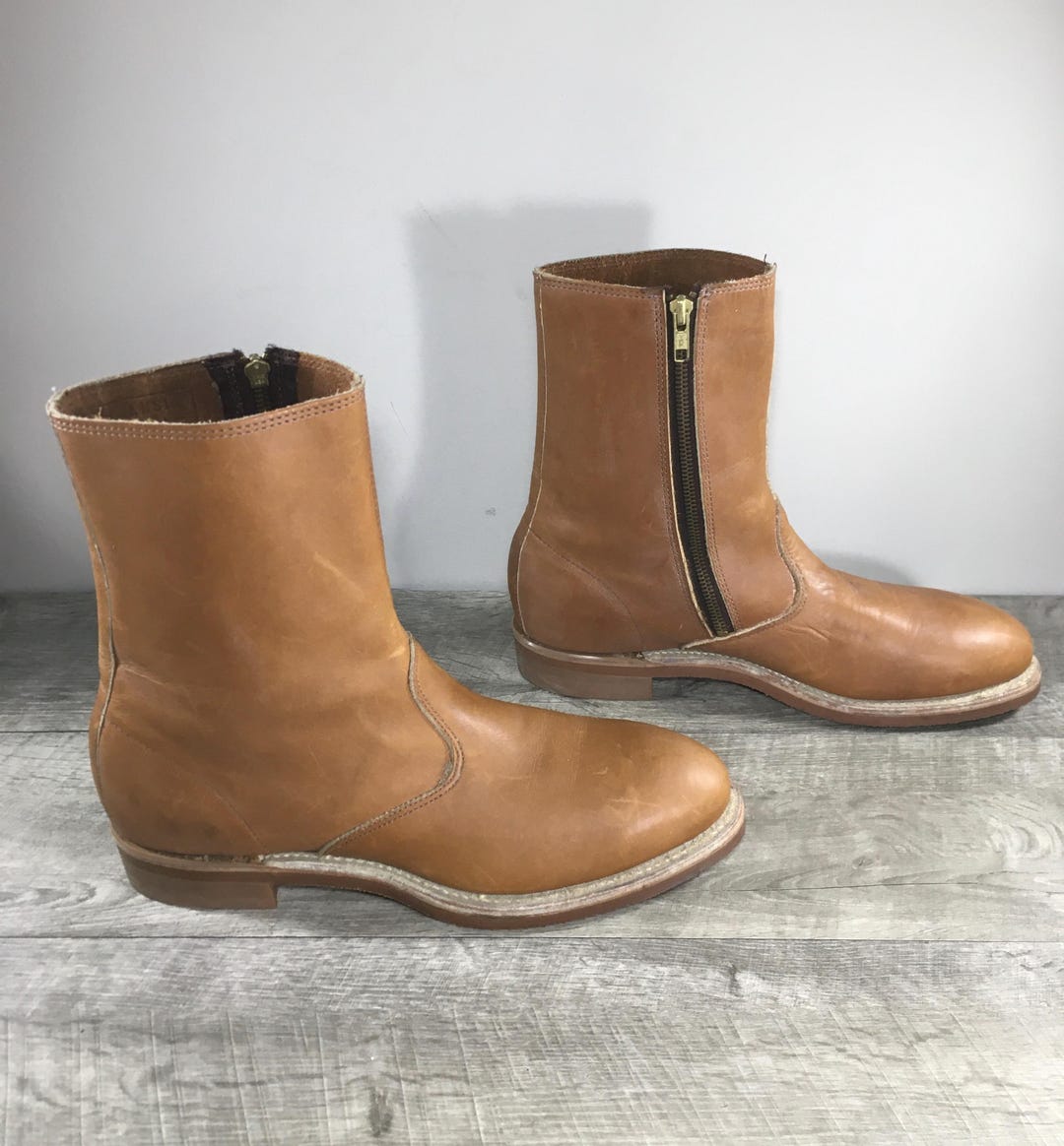 Vintage Pathfinder Men’s Brown Leather Motorcycle Biker Riding Combat ...