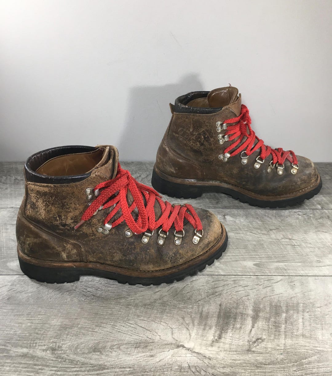 Vintage Vasque Mens Leather Hiking Backpacking Trail Stomper Brown ...