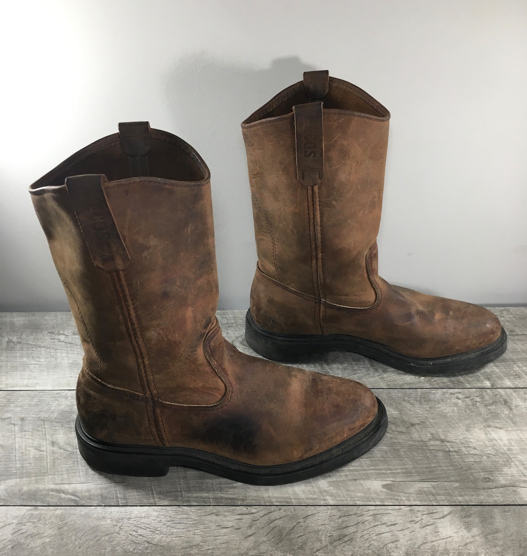 Vintage Red Wing 1105 Supersole Mens Leather Soft Toe Pull-on ...