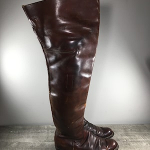 Vintage WWII WW2 Era Russet Leather Mens Motorcycle Biker Riding Soft ...