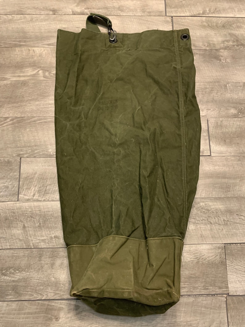 Vintage US Army Vietnam War Era BARRACK Laundry Clothing Duffle Duffel ...