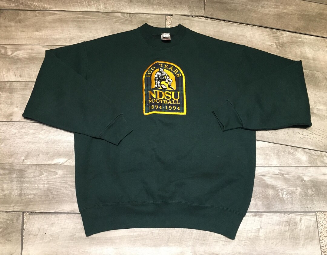 Vintage Fruit of the Loom NDSU Bison College Football Sweatshirt Jumper ...
