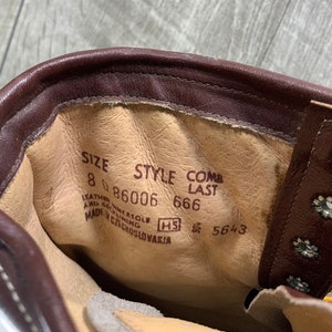 Vintage Czechoslovakia Brown Leather Men’s Hunting Work Moc Soft Toe ...