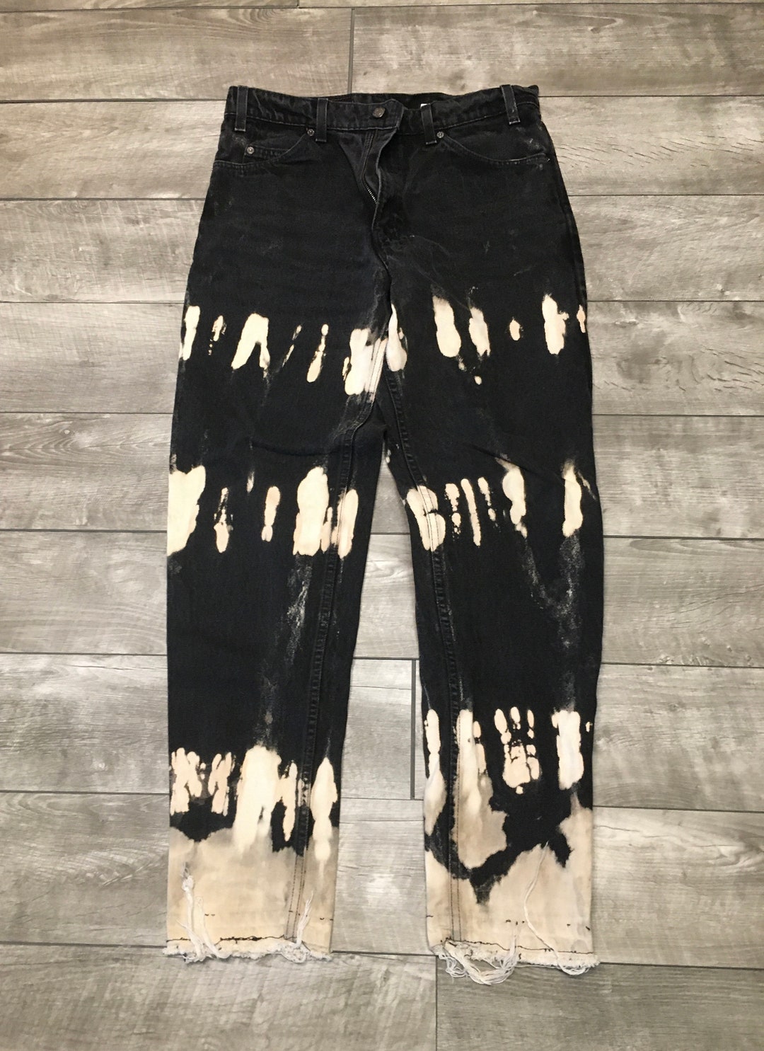 Vintage Levis 550 Mens Orange Tag Size 33 X 32 Denim Bleach Acid Grunge ...