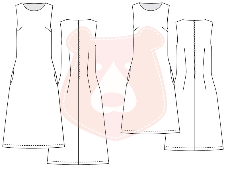The Ally Shift Dress PDF Sewing Pattern - Etsy