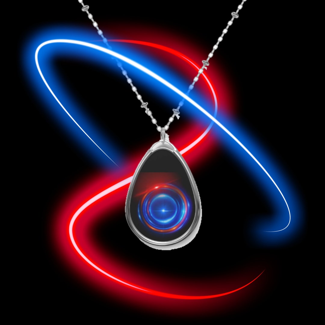 Neon Red and Blue Circles Techno Design Jewelry Stylish and Vibrant - Etsy