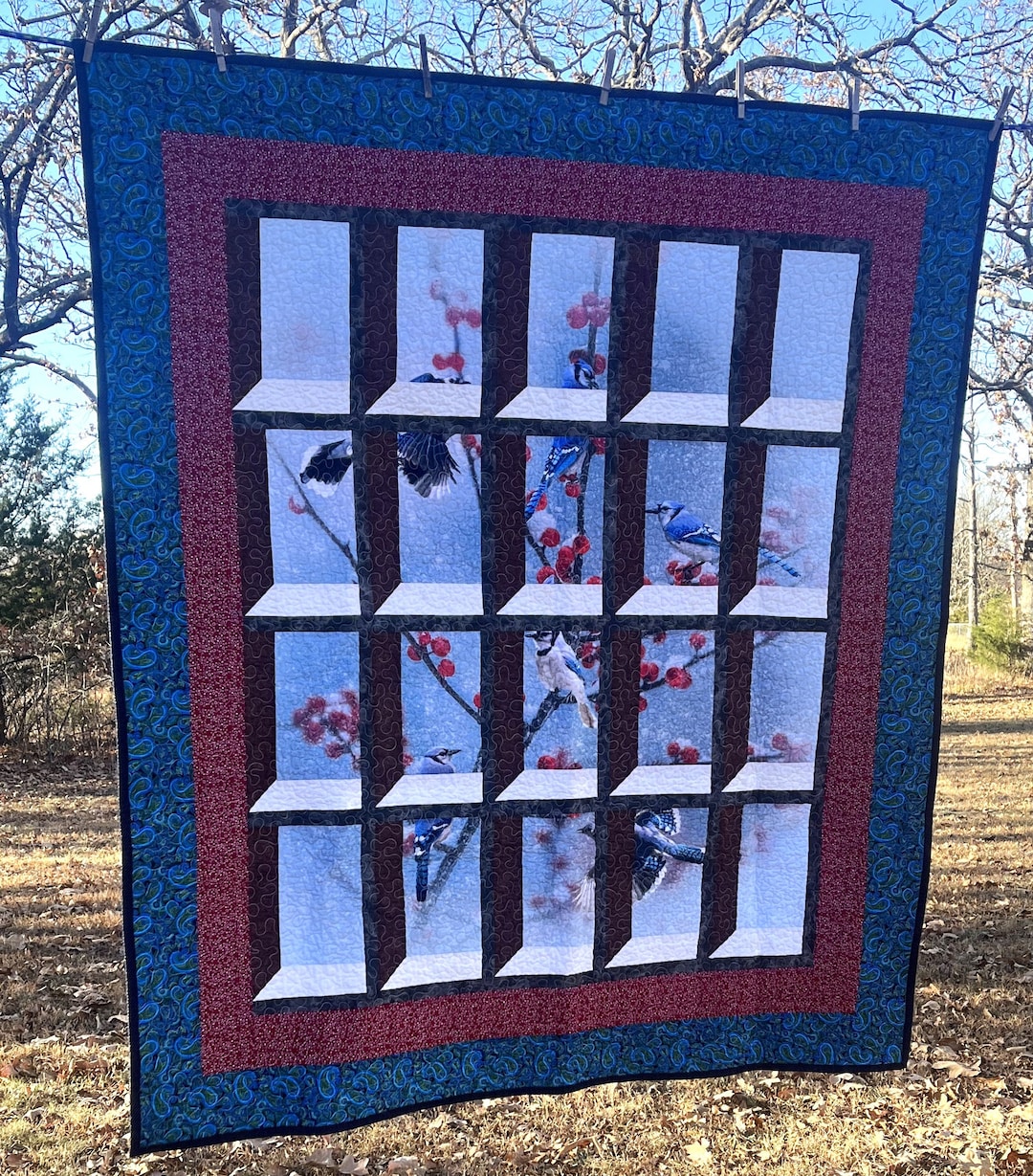 Attic Window Winter Jays - Etsy