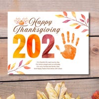 Turkey Handprint Art: Thanksgiving Craft for Kids With Poem (fall ...