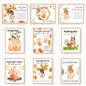 Christian Fall Handprint Craft Bundle | Autumn Printable Kids Sunday ...