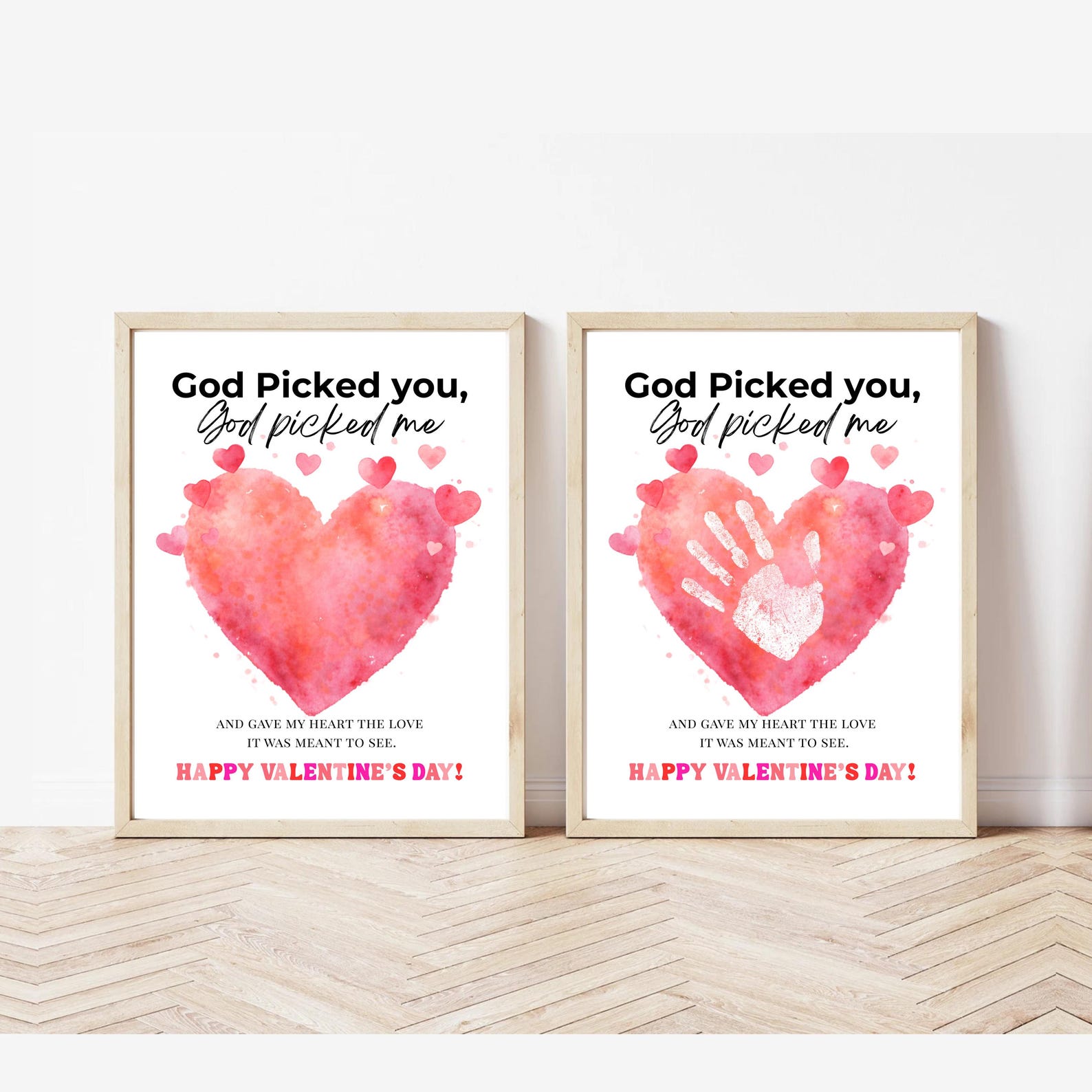 Christian Valentine Handprint Craft, God Picked You God Picked Me ...