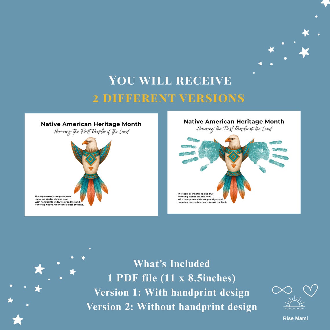 Native American Heritage Month Handprint Craft Poem Eagle Handprint ...