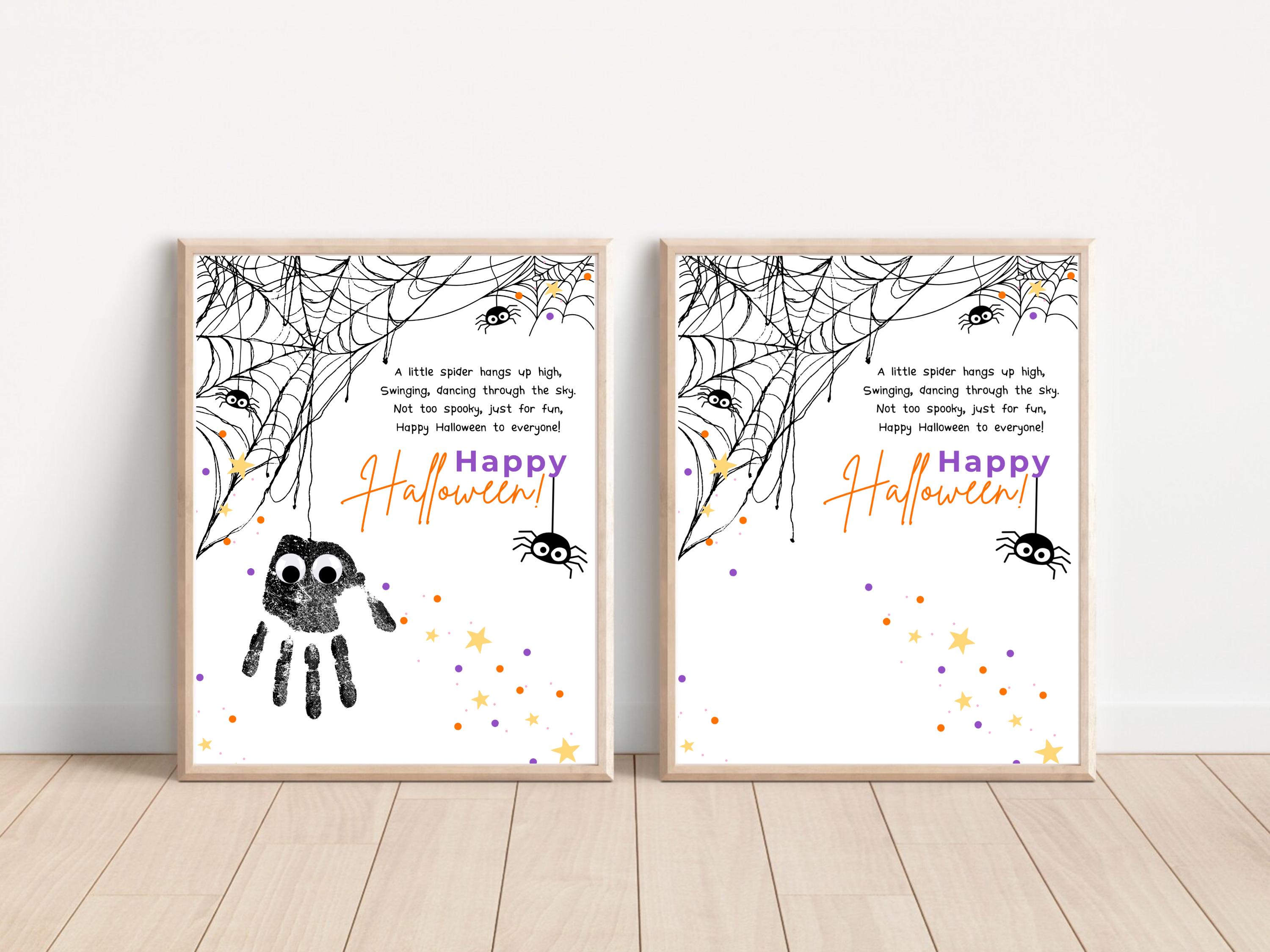 Halloween Spider Handprint Craft Printable | Kids Handprint Art ...