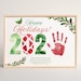 2025 Happy Holidays Handprint Craft Printable, Kids Christmas Keepsake ...