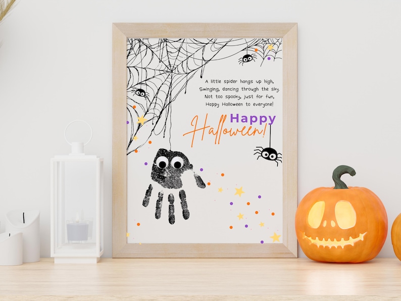 Halloween Spider Handprint Craft Printable | Kids Handprint Art ...