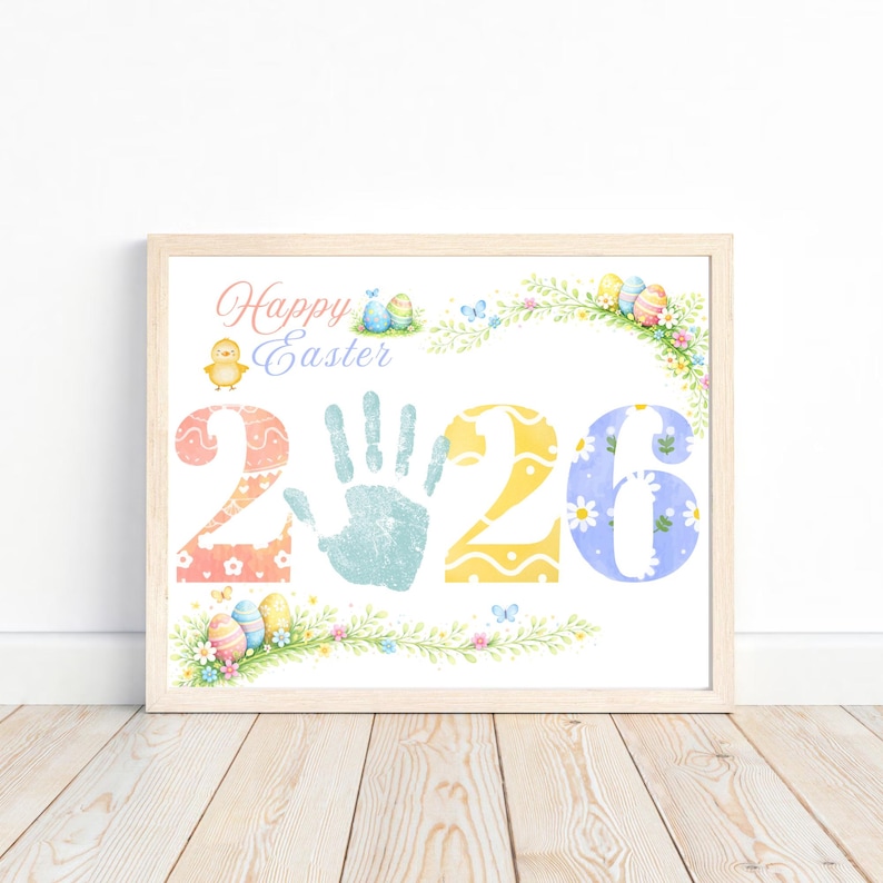 Easter 2026 Handprint Craft Printable Keepsake Art, Preschool & Toddler ...