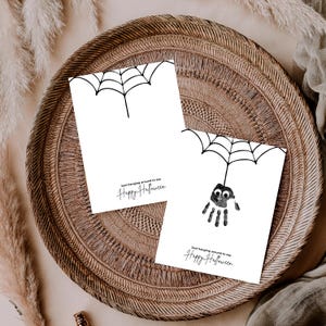 Halloween Spider Handprint Art Printable Preschool Toddler Craft ...
