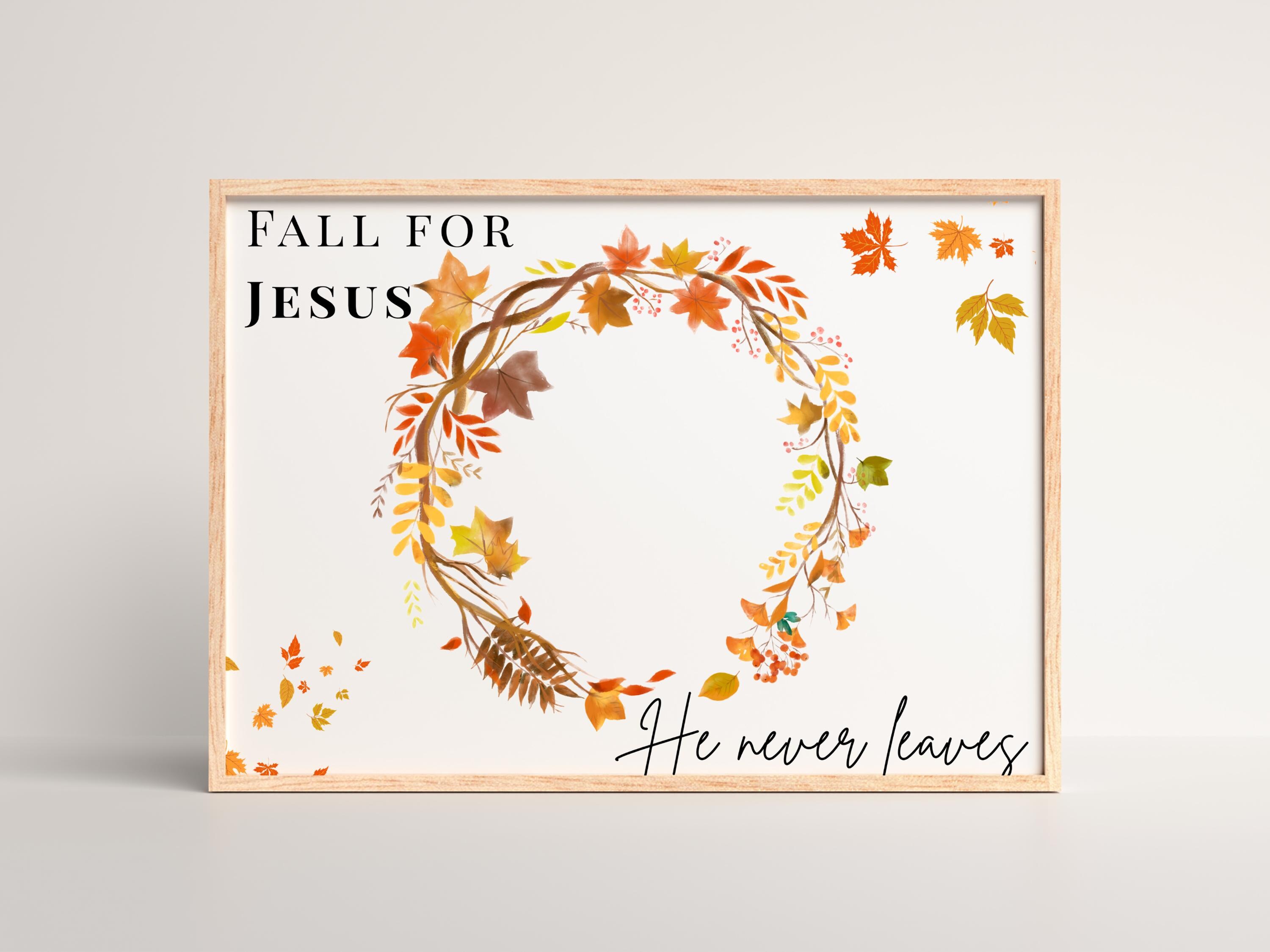 Fall for Jesus Handprint Craft Printable Christian Fall Kids Activity ...