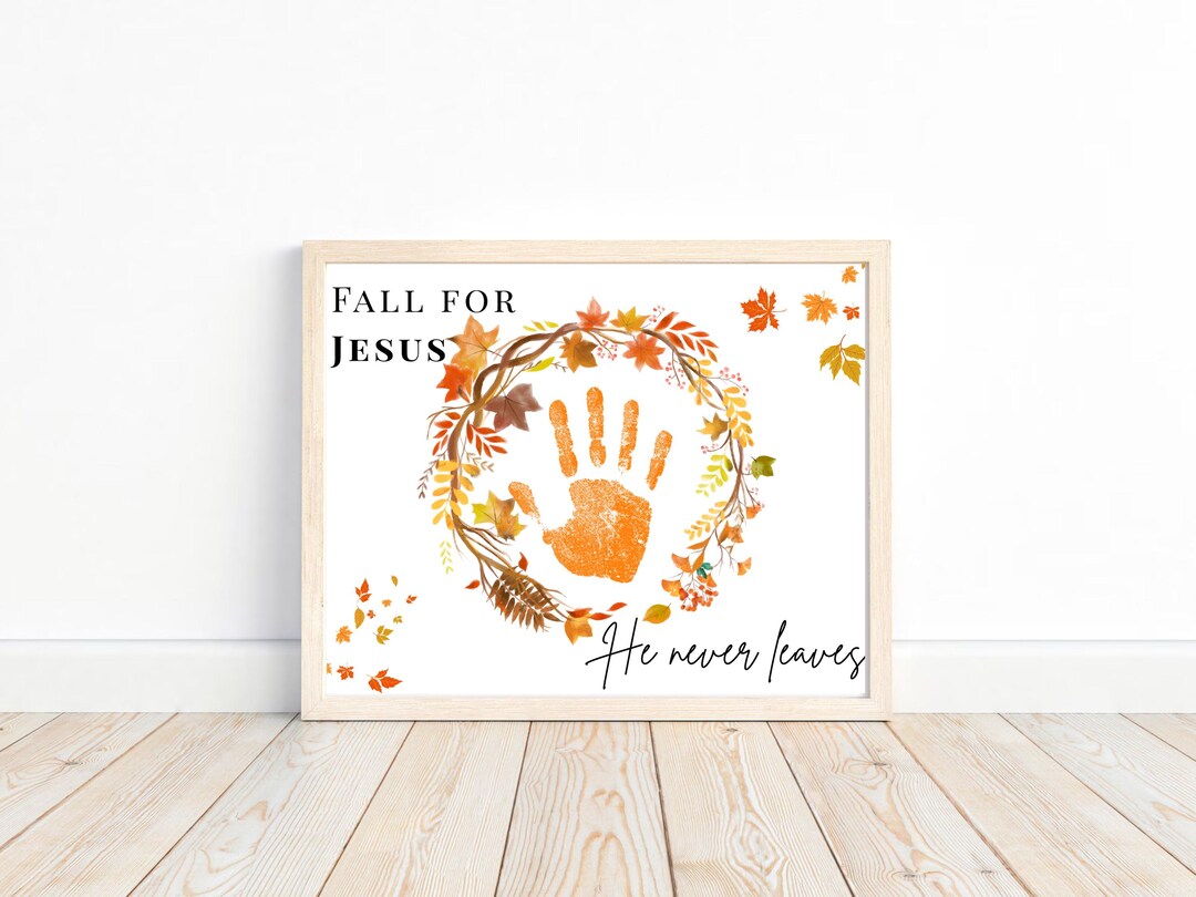 Fall for Jesus Handprint Craft Printable Christian Fall Kids Activity ...