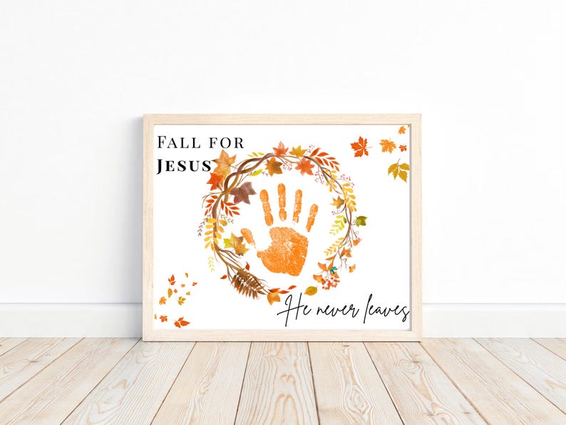 Fall for Jesus Handprint Craft Printable Christian Fall Kids Activity ...