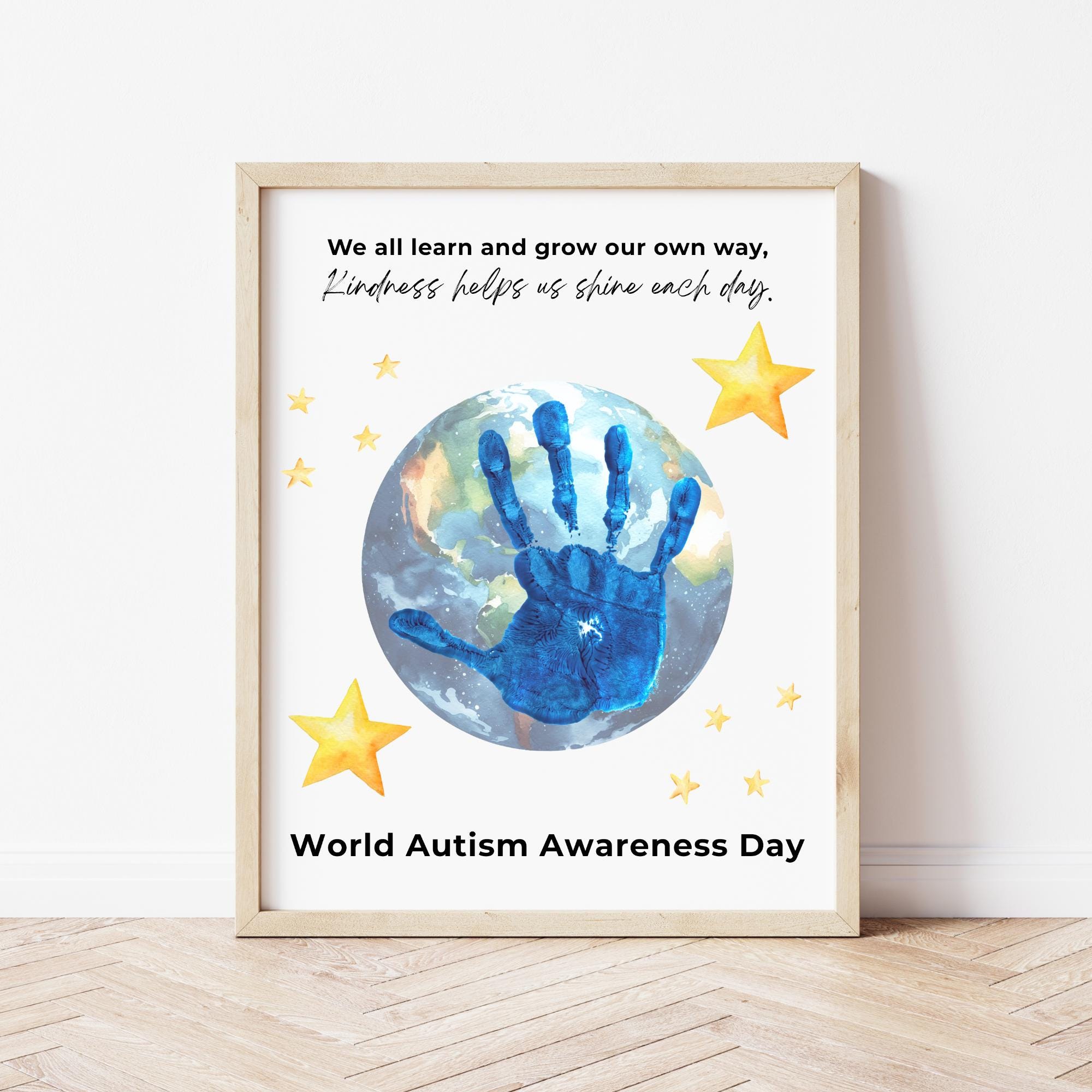 Autism Awareness Handprint Craft Printable | World Autism Awareness Day ...