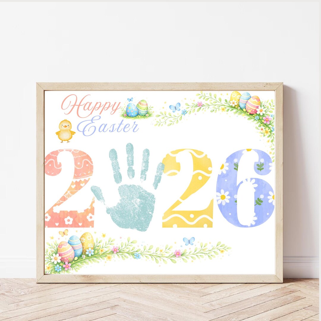 Easter 2026 Handprint Craft Printable Keepsake Art, Preschool & Toddler ...