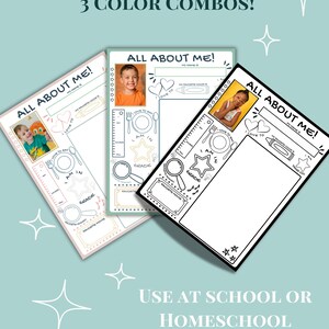 All About Me School Handprint Printable First Day of Homeschool ...