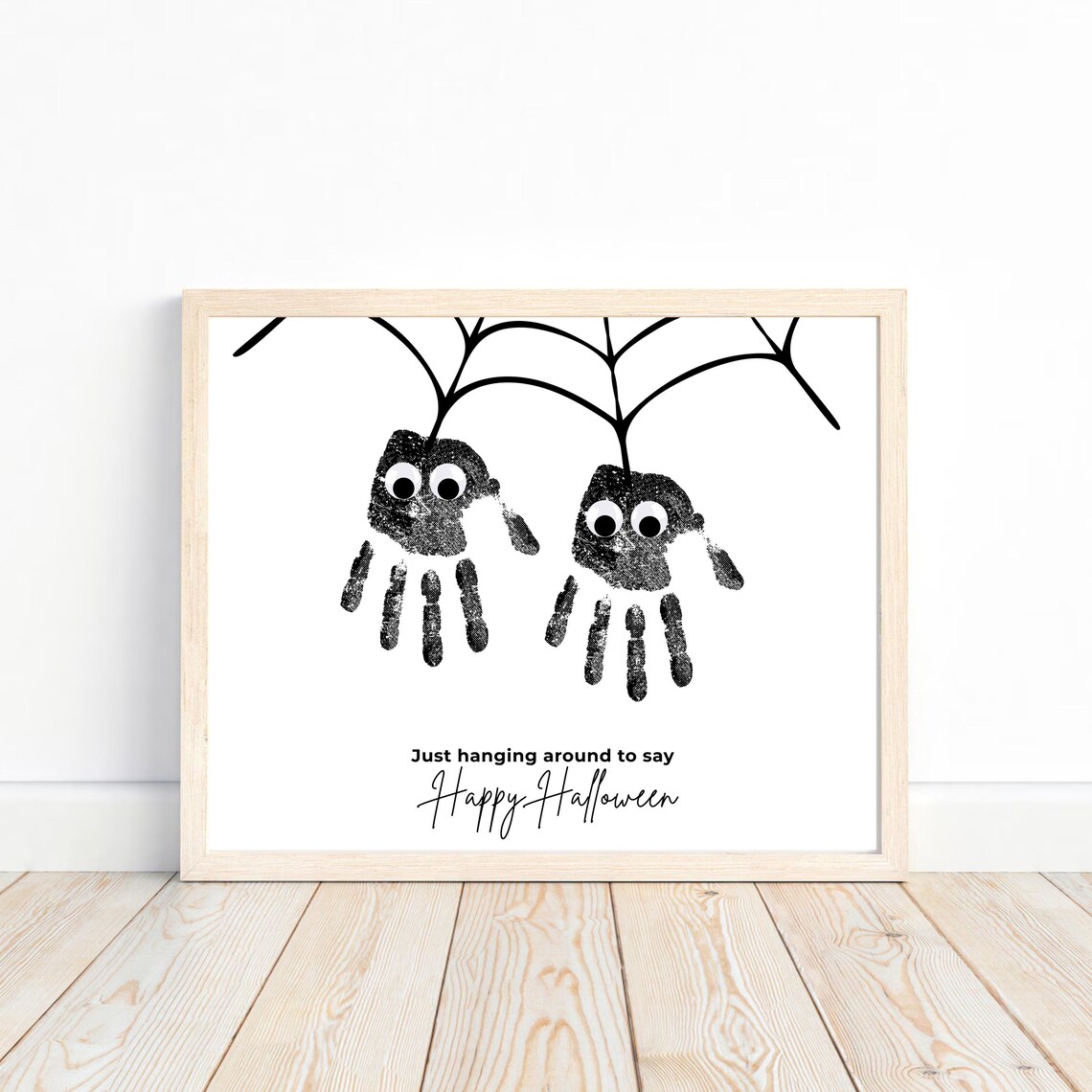 Halloween Spider Handprint Craft | Kids Printable Art | DIY Halloween ...