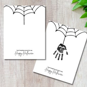 Halloween Spider Handprint Art Printable Preschool Toddler Craft ...