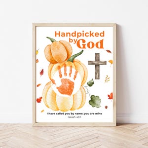 Thanksgiving Pumpkin Christian Handprint Craft Fall Bible Verse Church ...