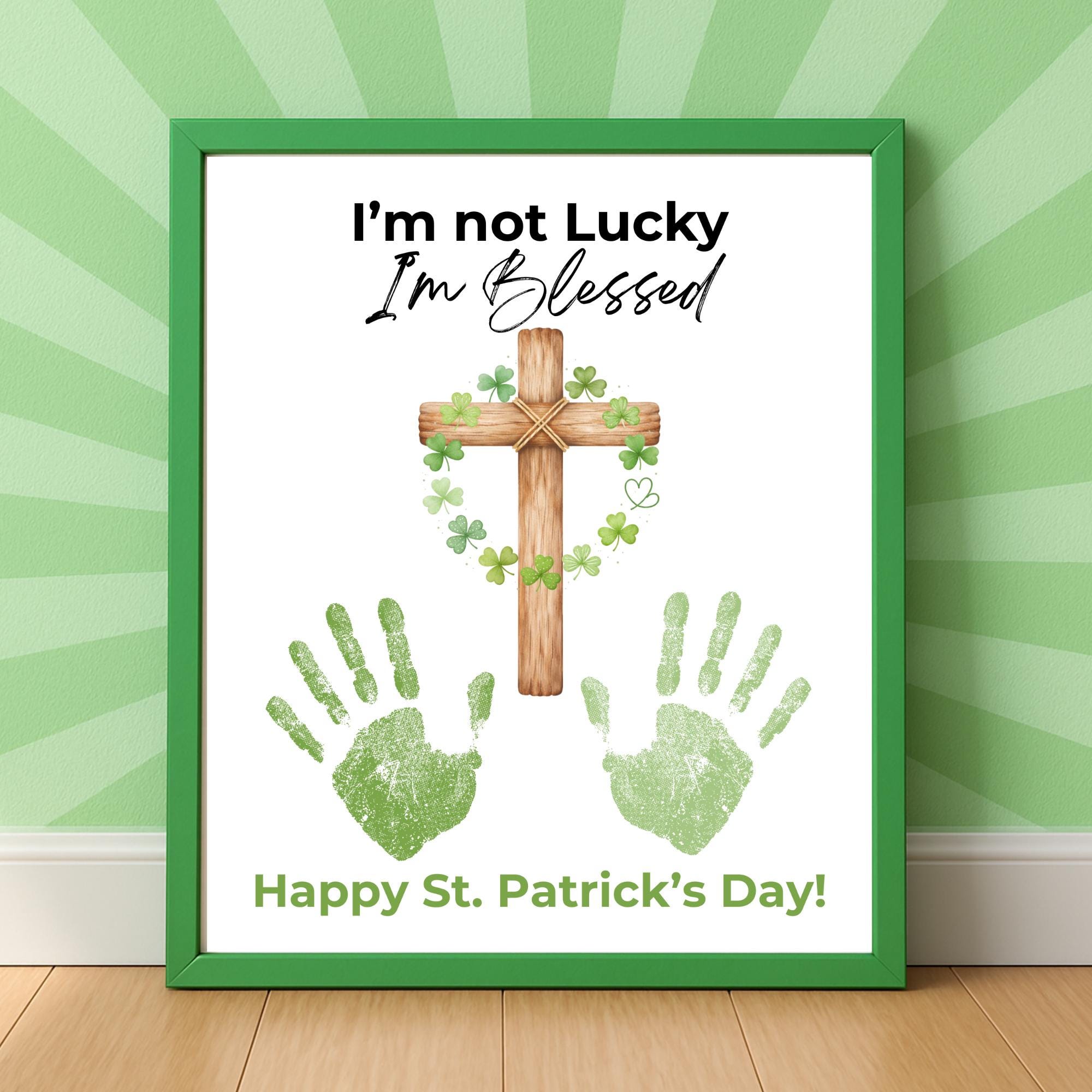 Christian St. Patrick’s Day Handprint Craft Printable, Faith Shamrock ...