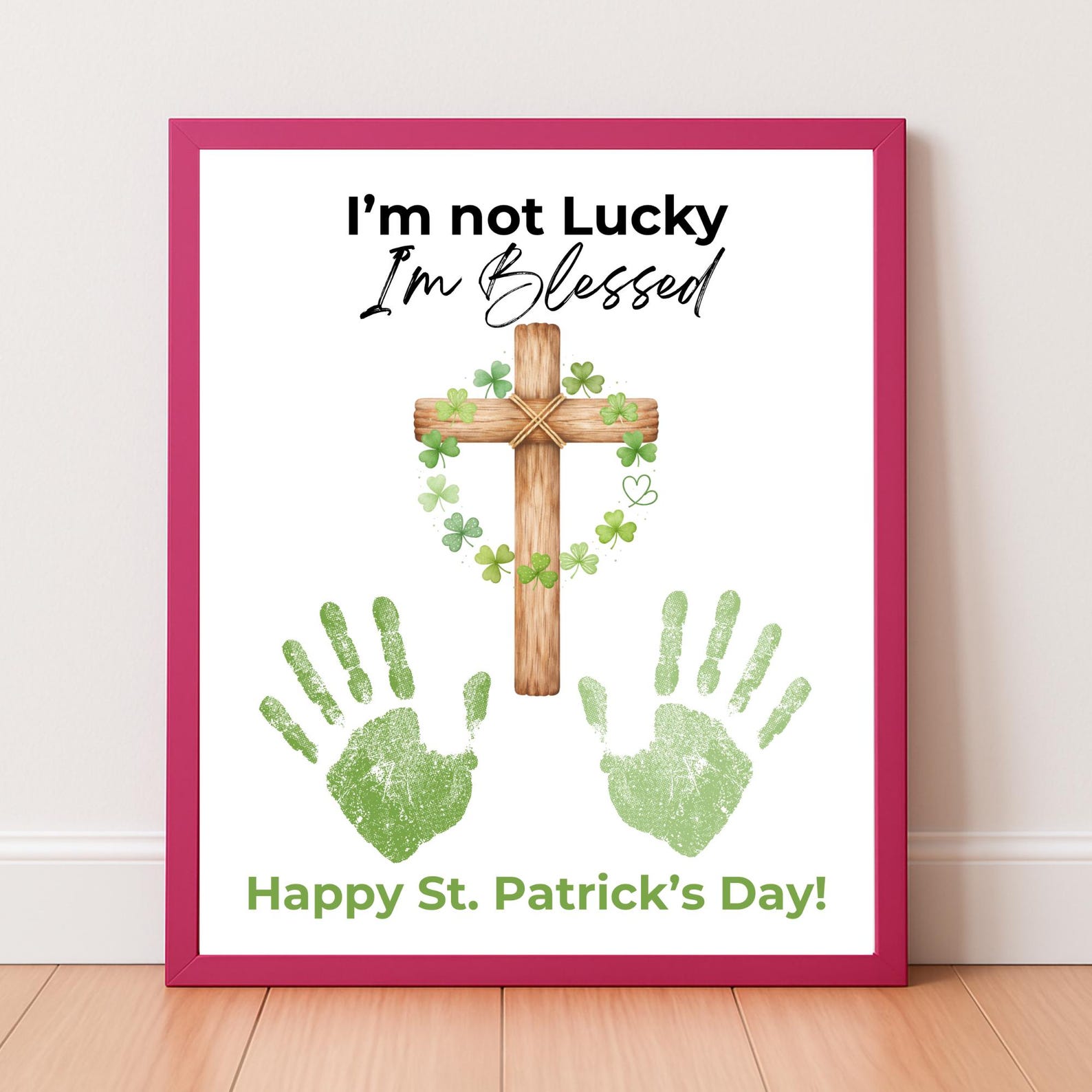 Christian St. Patrick’s Day Handprint Craft Printable, Faith Shamrock ...