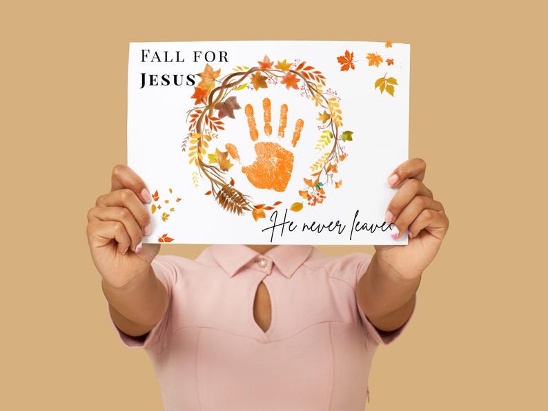 Fall for Jesus Handprint Craft Printable Christian Fall Kids Activity ...
