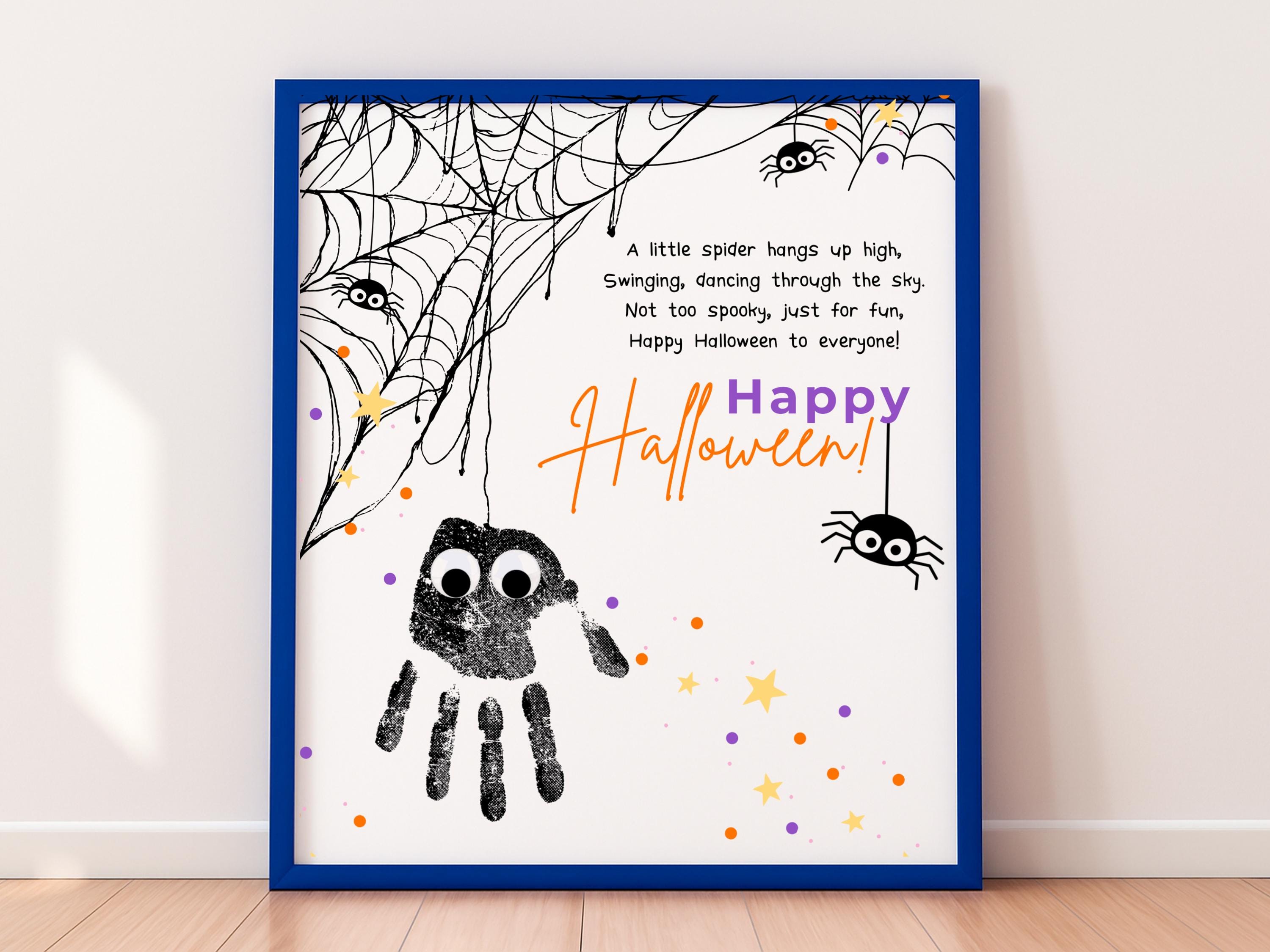 Halloween Spider Handprint Craft Printable | Kids Handprint Art ...