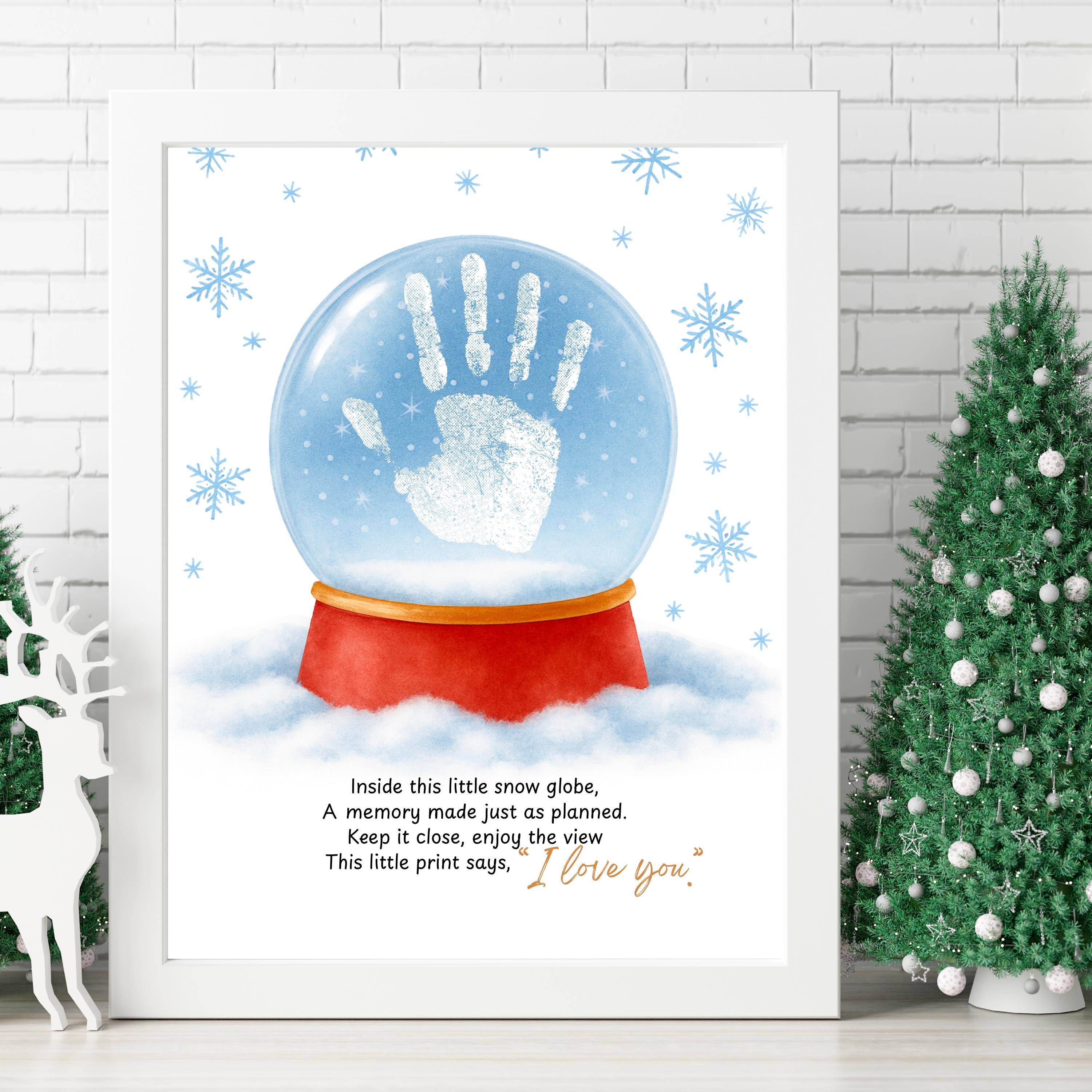 Snow Globe Handprint Craft Poem Printable Winter Classroom Activity ...