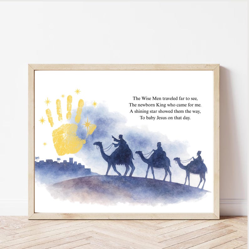 Three Wise Men Handprint Craft Printable, Christian Christmas Kids ...