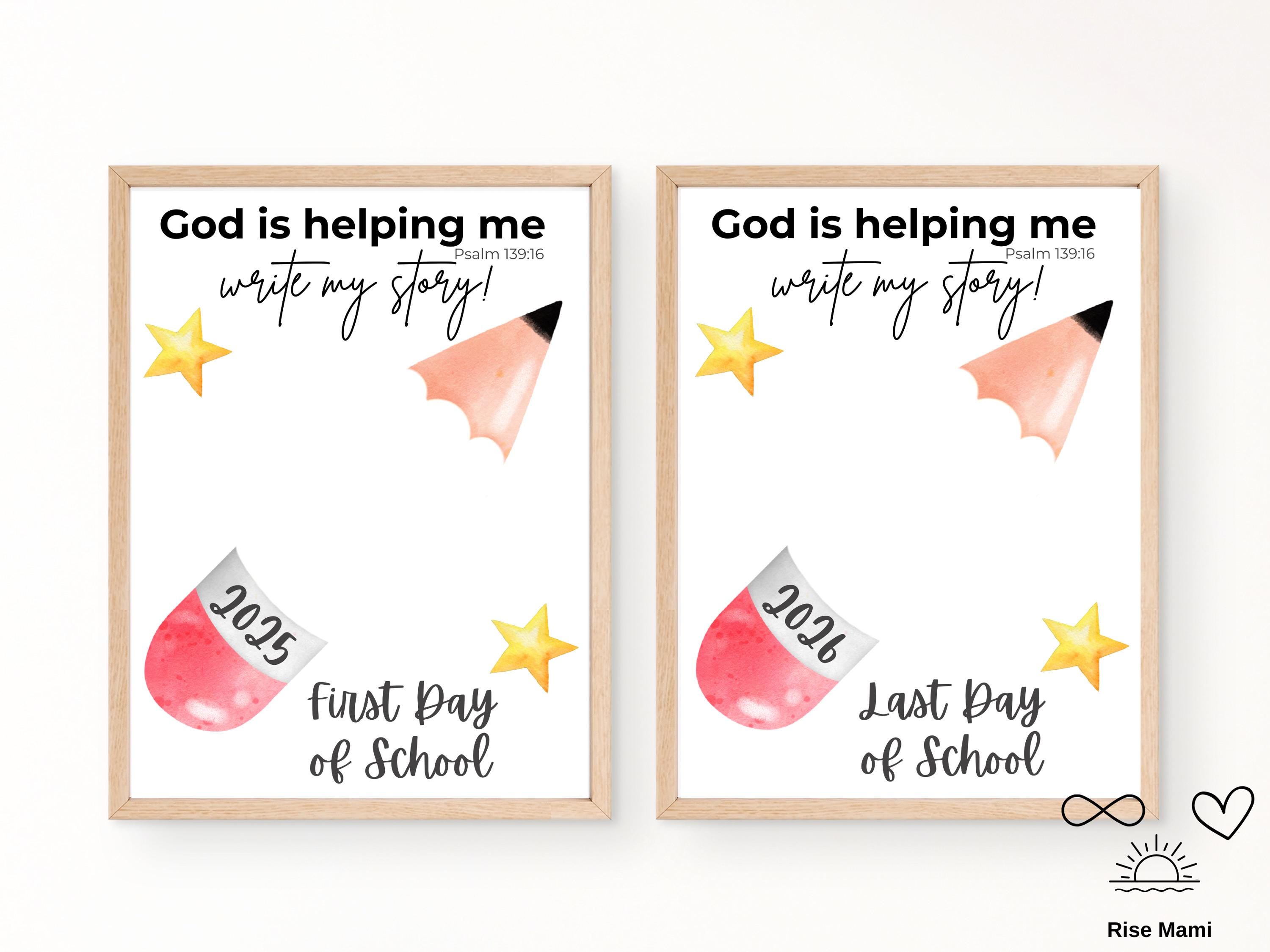 Christian First Day of School Handprint Printable Back to School ...