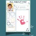 All About Me School Handprint Printable First Day of Homeschool ...