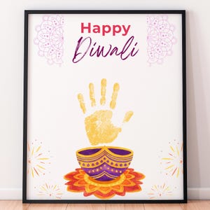Diwali Handprint Craft Printable | Kids Diwali Activity | Happy Diwali ...