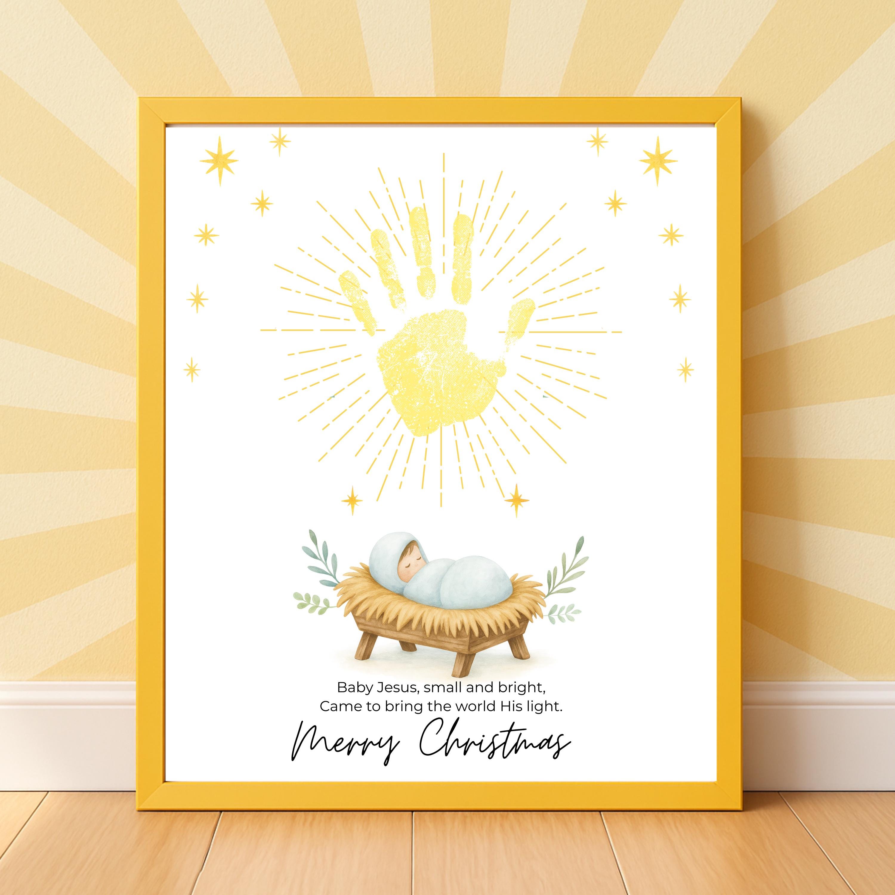 Christian Christmas Handprint Craft Bundle Nativity & Bible Verse ...