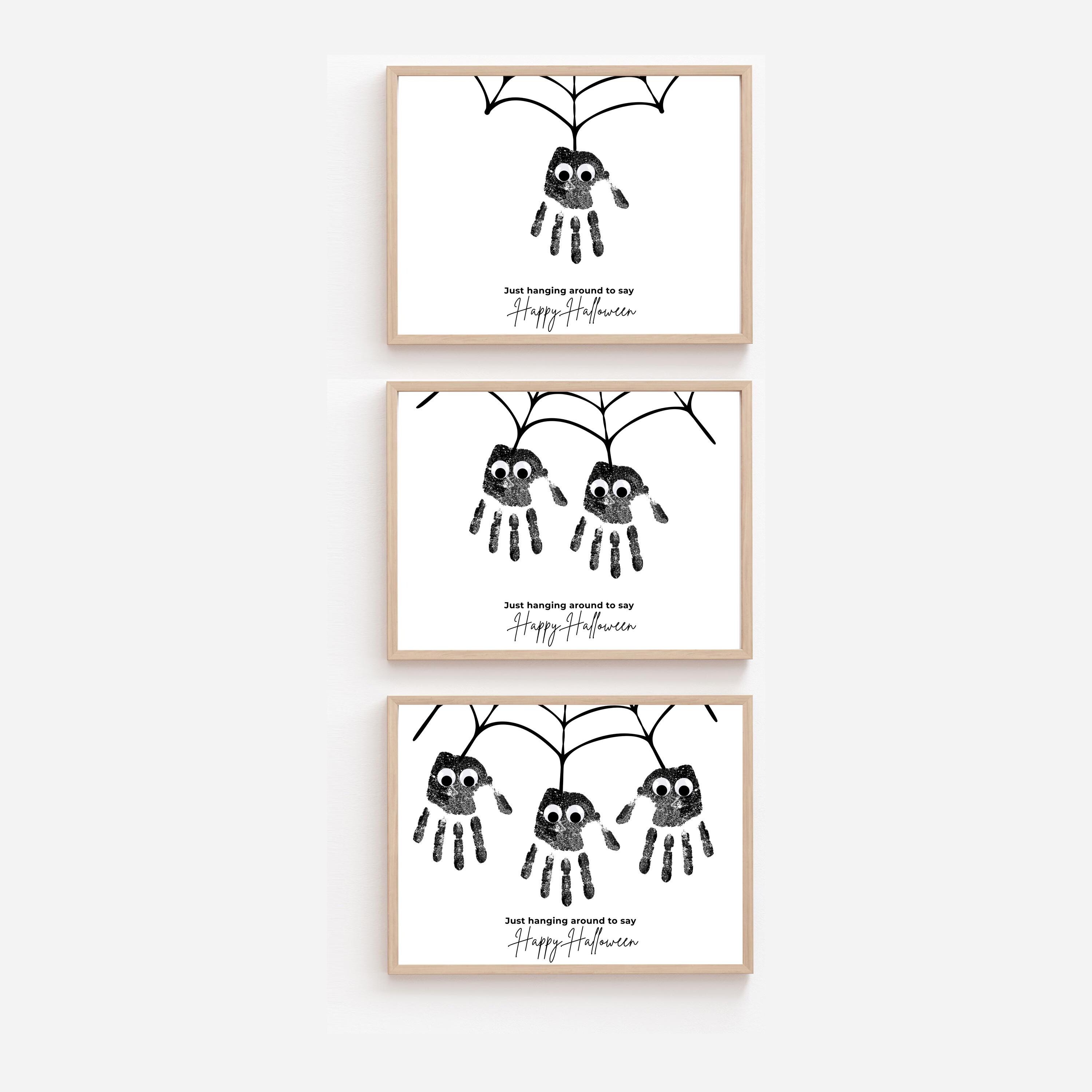 Halloween Spider Handprint Craft | Kids Printable Art | DIY Halloween ...
